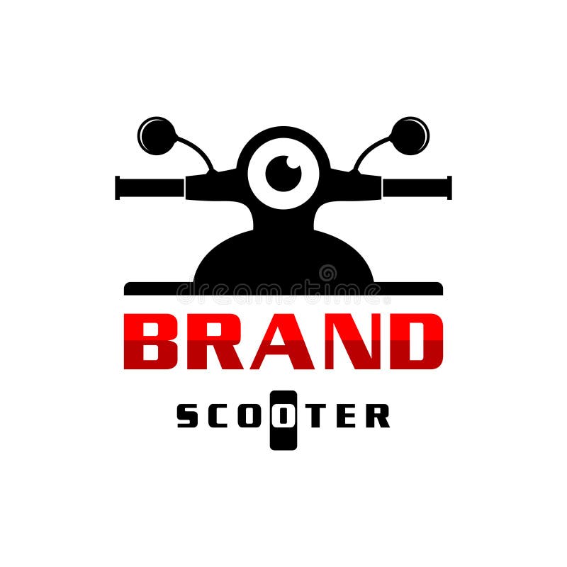 E-Scooter Logo Design Silhouette with Charger. Stock Vector ...