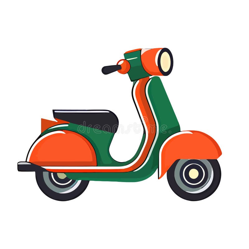 Scooter Logo. Motorcycle Symbol in Flat Style. Scooter Icon Isolated ...