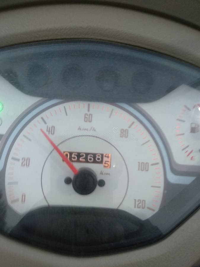 Scooter or Moped Odometer with Reading for Kms Run Stock Photo - Image ...