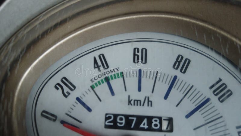 Scooter Odometer an Speedometer. Kilometer Reading of a Two Wheeler ...
