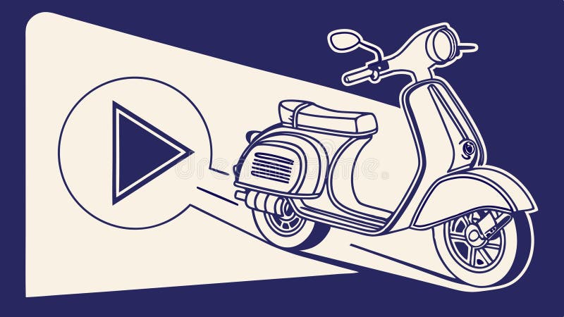 Scooter and Play Screen, Multimedia Mobility Concept, Vector Design ...