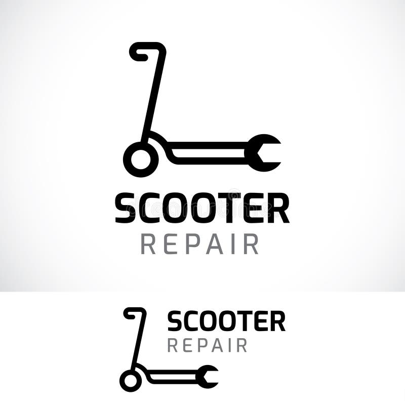 Scooter Repair Logo Design Template Stock Vector - Illustration of play ...