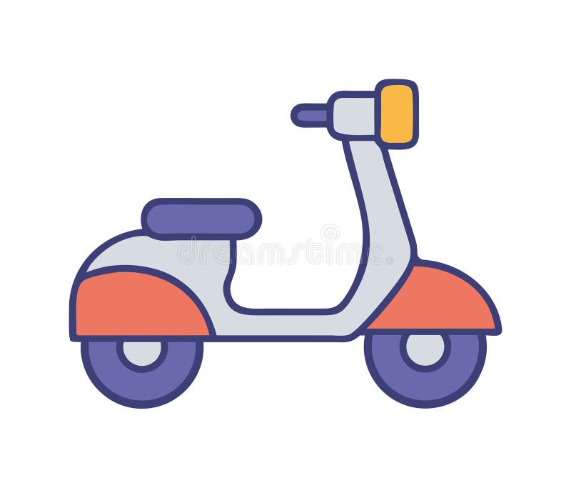 Scooter Side View Icon stock vector. Illustration of ride - 359286220