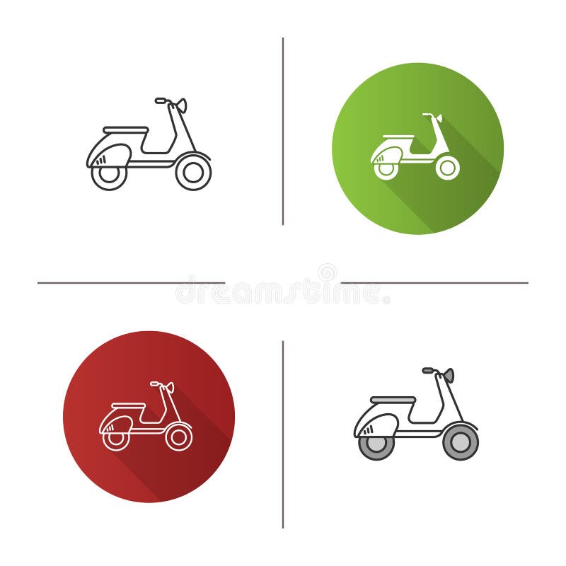 Scooter side view icon stock vector. Illustration of concept - 197602477