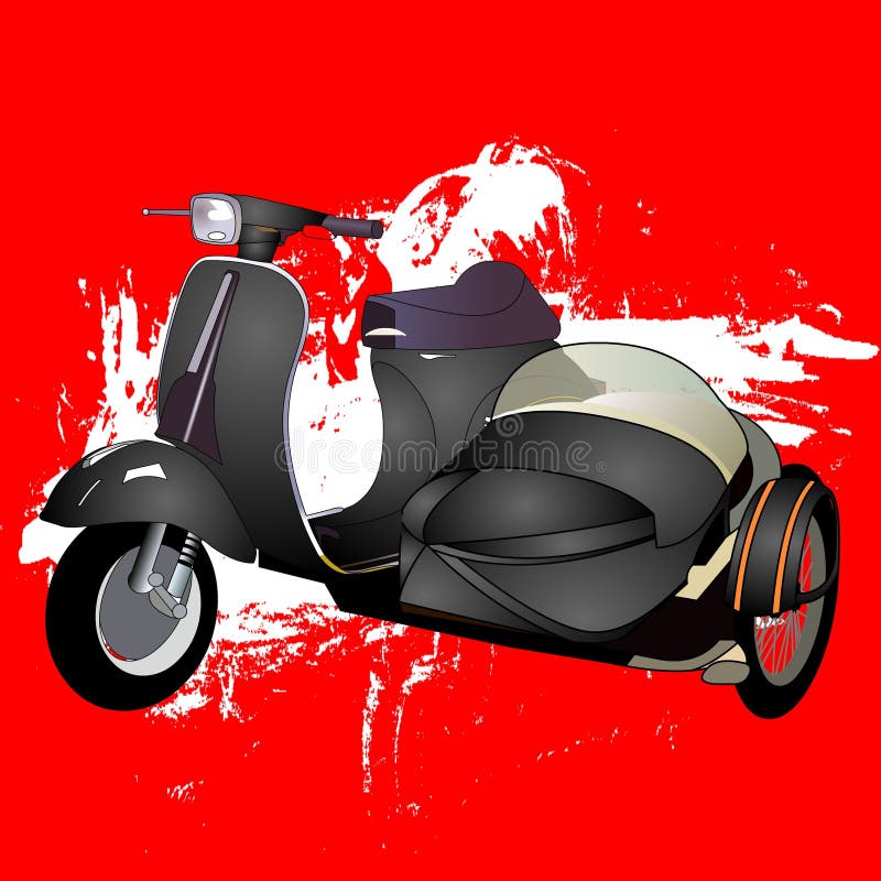 Sidecar Motorcycle Stock Illustrations – 248 Sidecar Motorcycle Stock ...