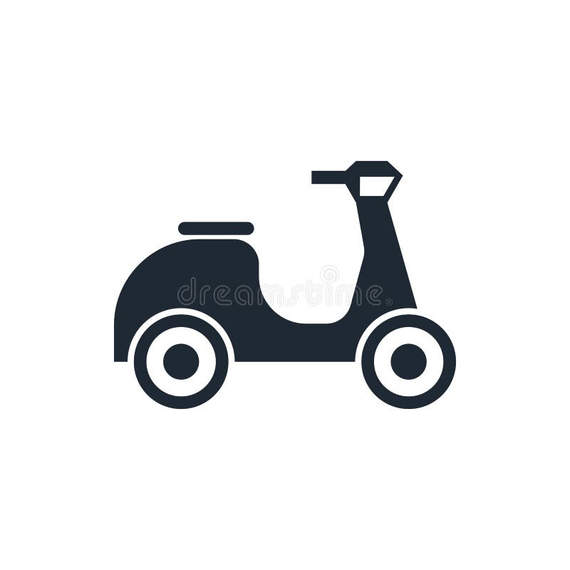 Scooter sign icon stock vector. Illustration of street - 189116226