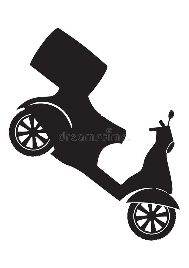 Scooter silhouette stock vector. Illustration of silhouette - 25631119