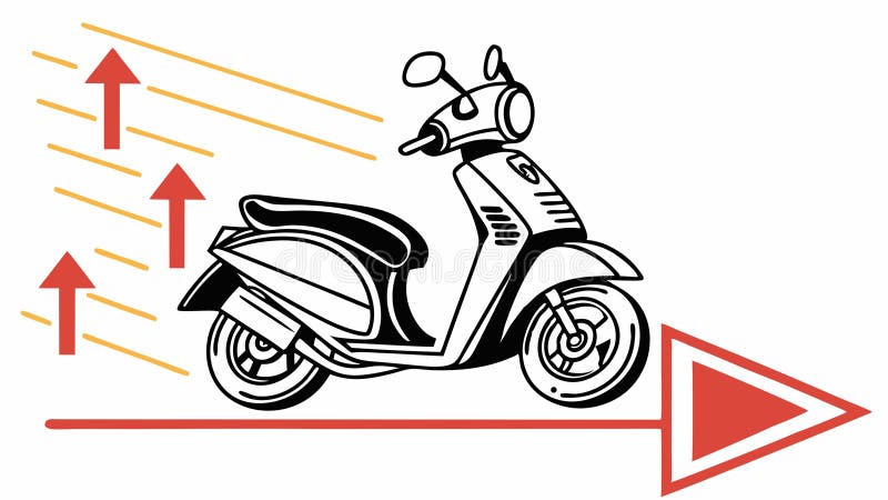Scooter with Speed Arrows, Indicating Fast Travel and Efficient ...