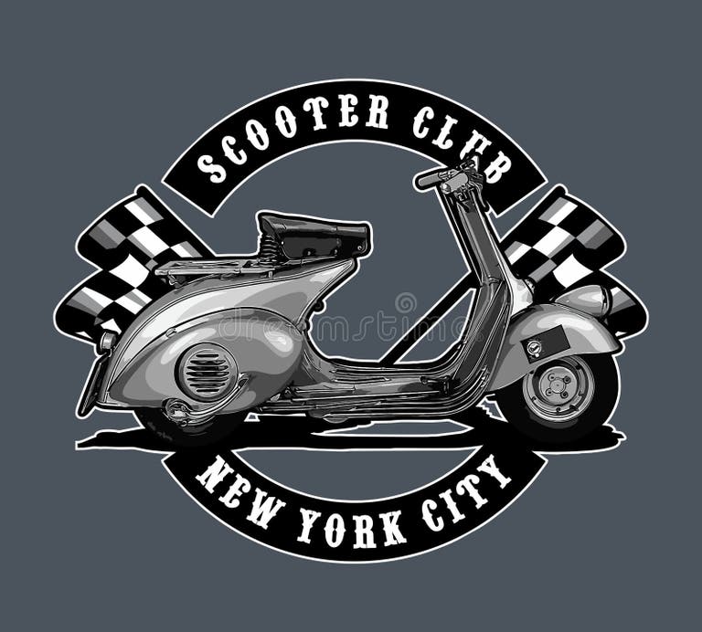 Scooter for graphic design stock vector. Illustration of font - 264417415