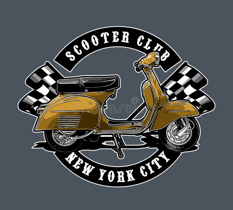 Scooter for graphic design stock vector. Illustration of sign - 264417429