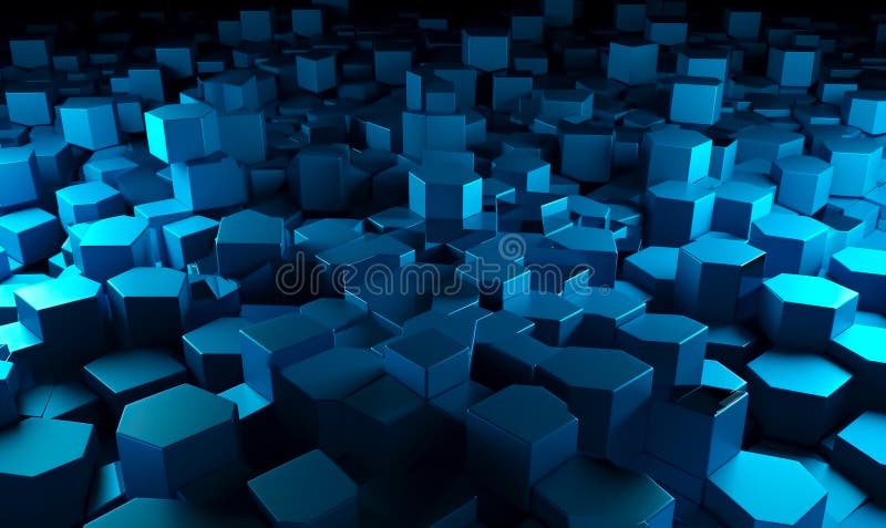 Scope of Blue Geometric Figures and Shapes. Abstract Textured ...