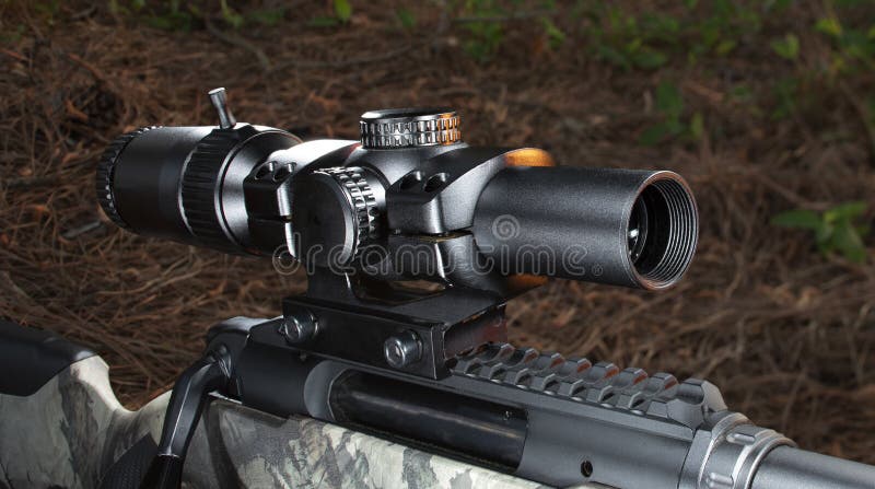 Scope Sight on a Hunting Rifle Outdoors Stock Photo - Image of hunting ...