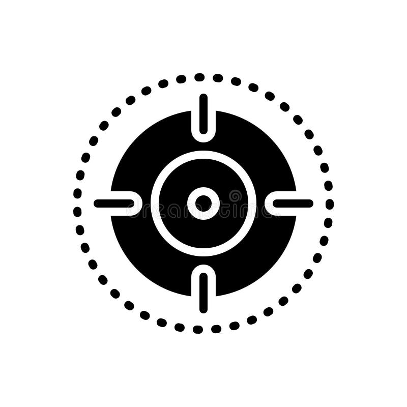 Black Solid Icon for Scope, Extent and Range Stock Vector ...
