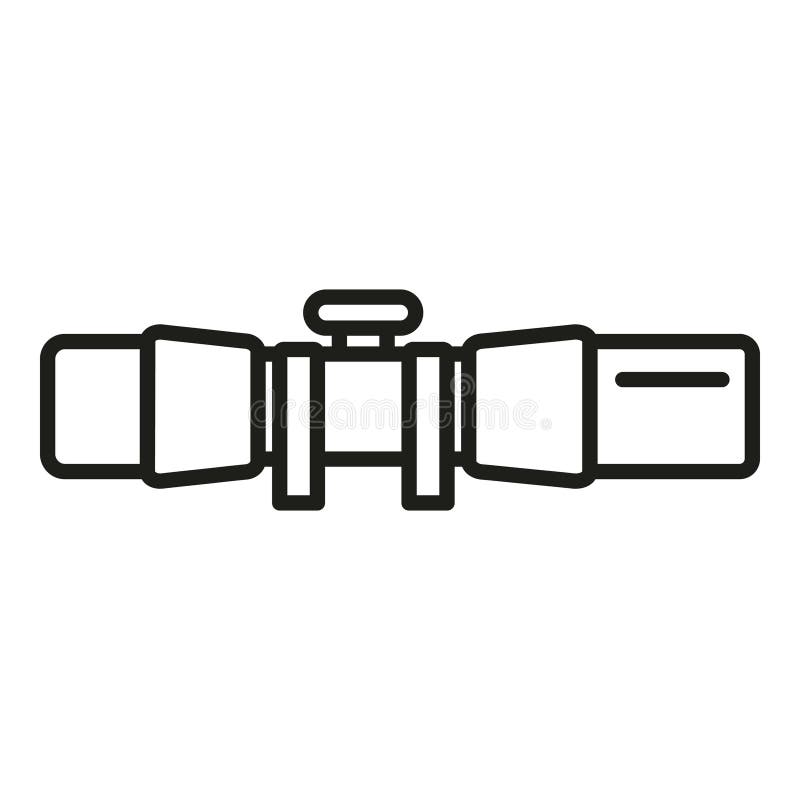 Scope Icon Outline Vector. Rifle Gun Stock Illustration - Illustration ...