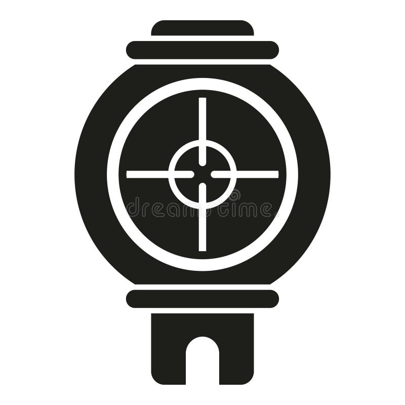 Scope Icon Simple Vector. Rifle Gun Stock Vector - Illustration of ...
