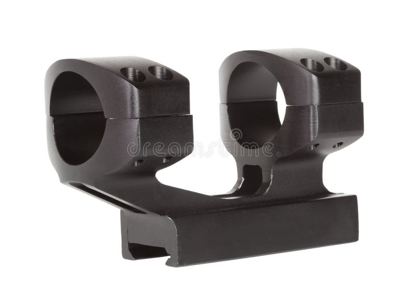 Scope mount on white stock photo. Image of mount, grey - 103458244