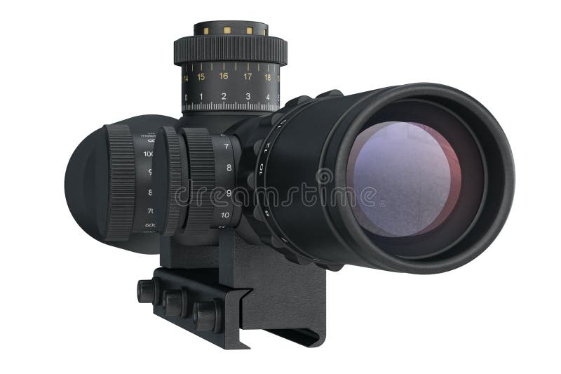 Scope Optical Military Equipment, Back View Stock Illustration ...