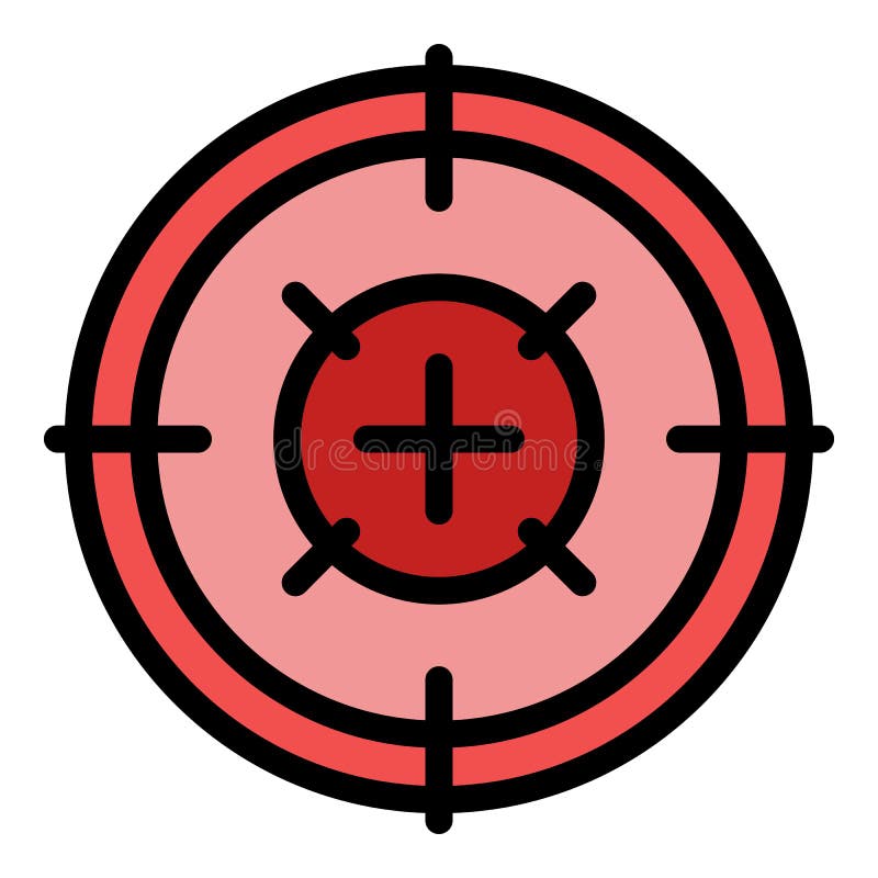 Scope Sight Icon Color Outline Vector Stock Vector - Illustration of ...