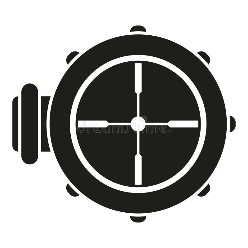 Scope Sight Icon Simple Vector. Rifle Gun Stock Illustration ...