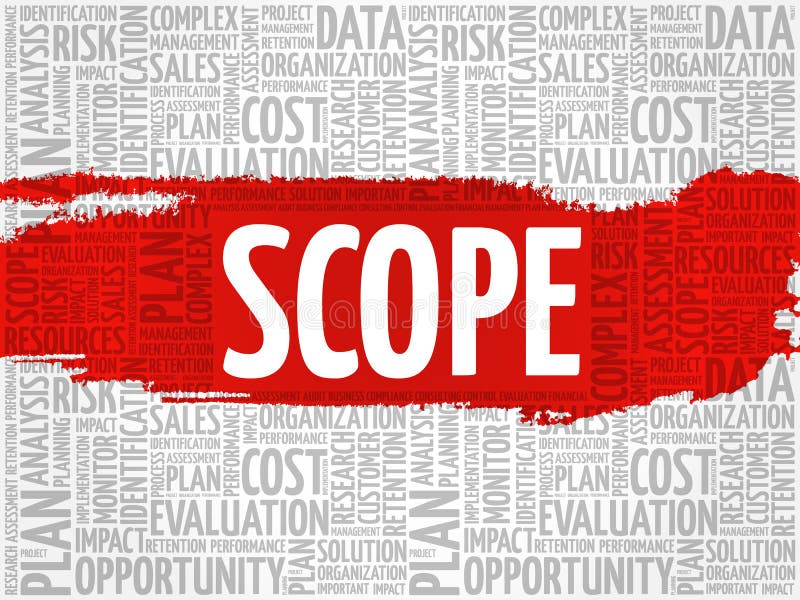 SCOPE Word Cloud, Business Concept Stock Photo - Image of plan ...