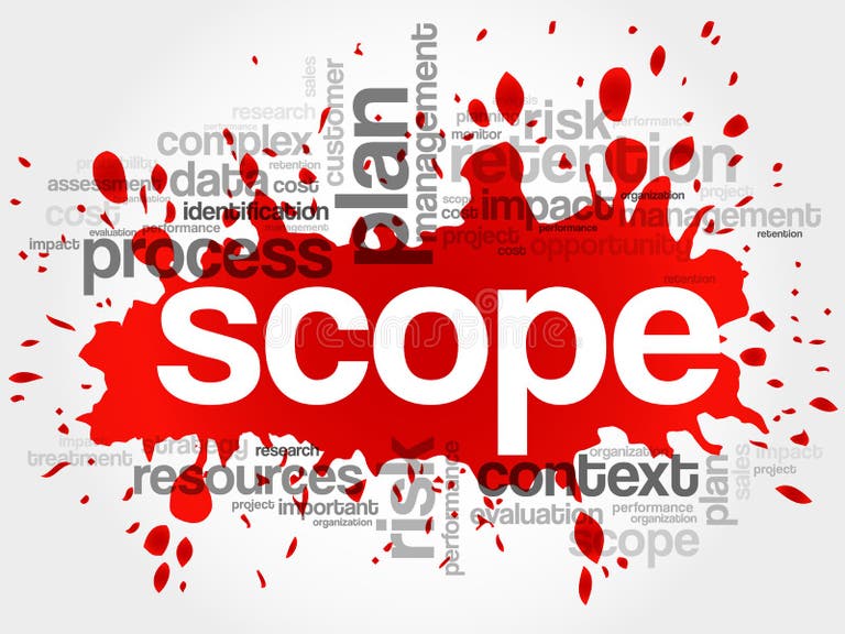 SCOPE word cloud stock illustration. Illustration of review - 201796946