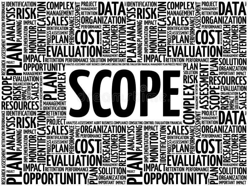 SCOPE Word Cloud, Business Concept Stock Photo - Image of plan ...