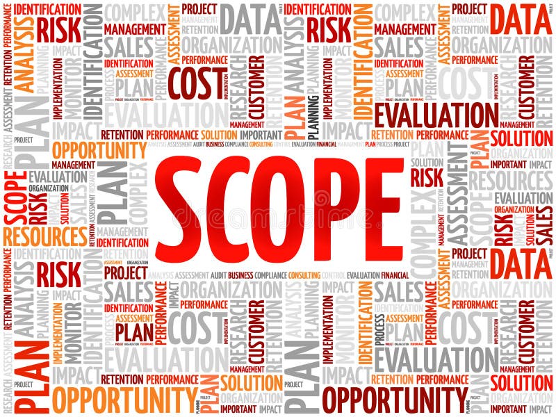 SCOPE Word Cloud, Business Concept Stock Photo - Image of plan ...