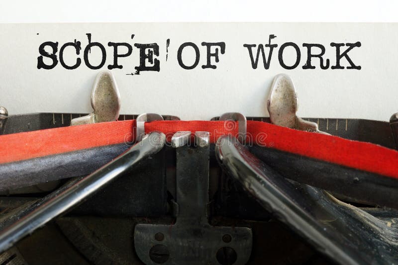 Scope of Work is Shown As Business Concept Stock Photo - Image of ...