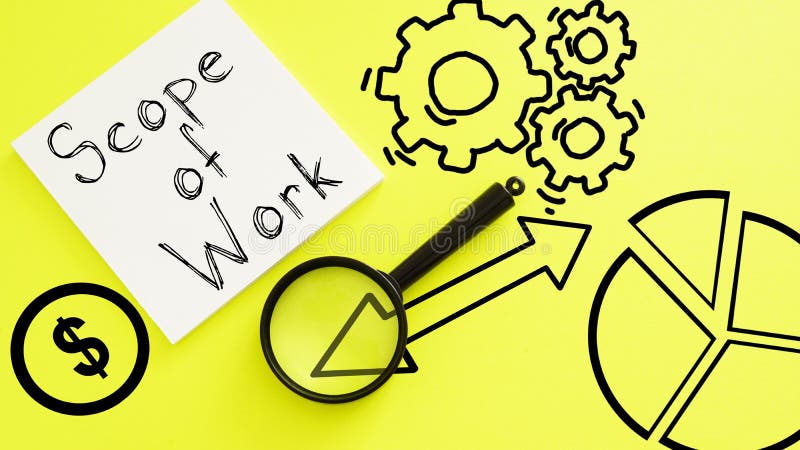 Scope of Work is Shown Using the Text Stock Illustration - Illustration ...
