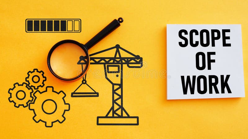 Scope of Work is Shown Using the Text Stock Image - Image of workplace ...