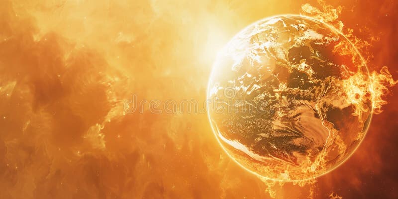 Scorched Earth stock image. Image of world, planet, burning - 366576481