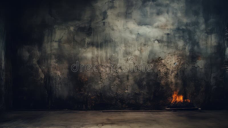 Scorched High Rise Office Interior Stock Illustration - Illustration of ...
