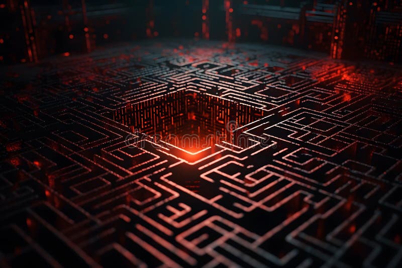 Scorched Maze Concept. Neural Network AI Generated Stock Illustration ...