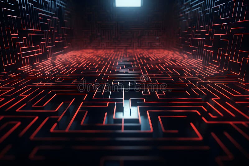 Scorched Maze Concept. Neural Network AI Generated Stock Illustration ...
