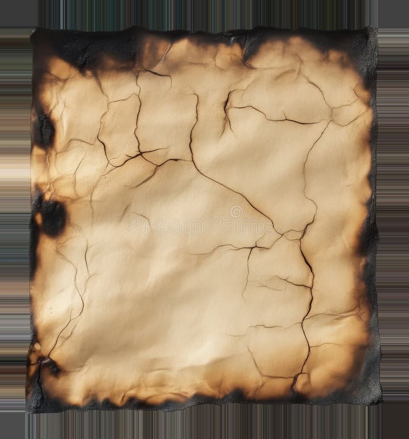 Scorched Parchment Paper with Burnt Edges, Vintage Texture. Ancient ...