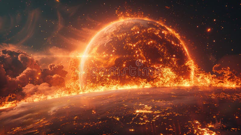 Scorched Planet: Devastating Effects of Global Warming on Earth Stock ...