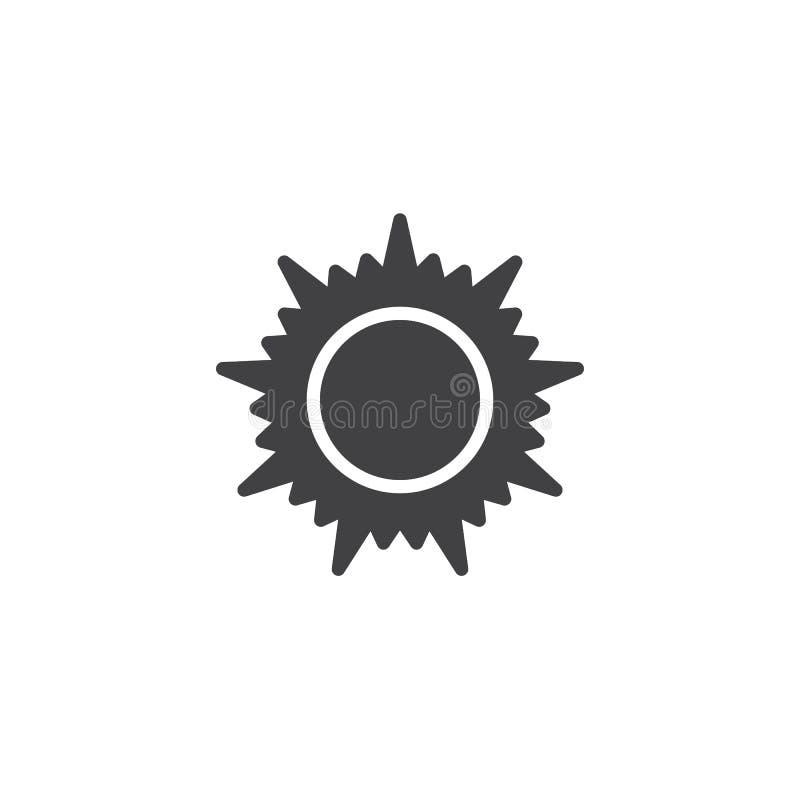 Scorching sun vector icon stock vector. Illustration of flat - 114324249