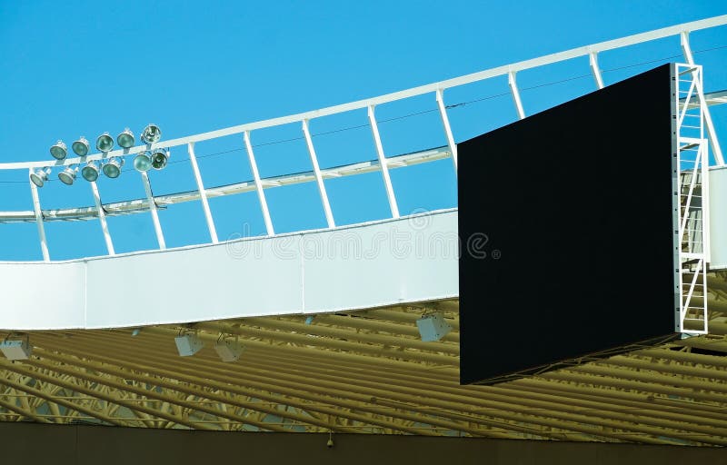 Score board of the stadium stock photo. Image of white - 61157604
