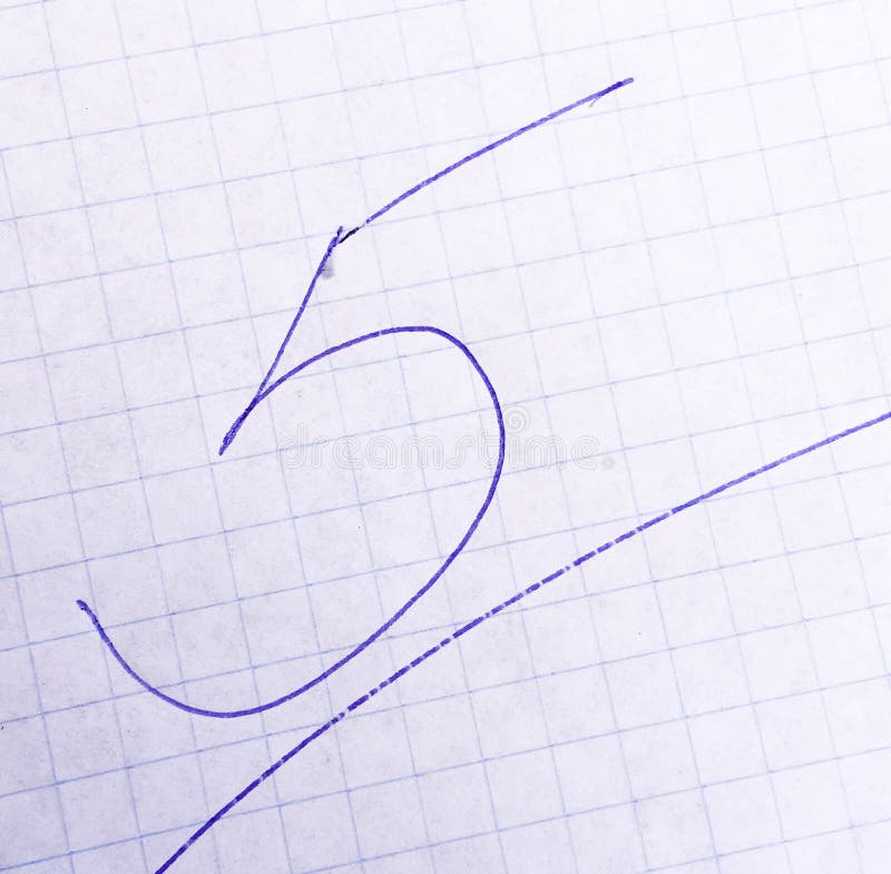 Score Five Written in a Notebook with a Blue Pen 库存图片 - 图片 包括有 抽象, 标记 ...