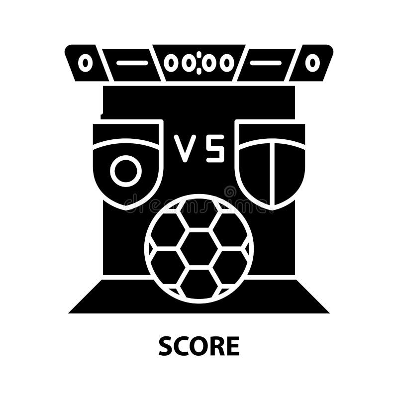 Score Icon, Black Vector Sign with Editable Strokes, Concept ...