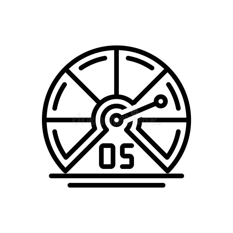 Black Line Icon for Score, Meter and Level Stock Vector - Illustration ...