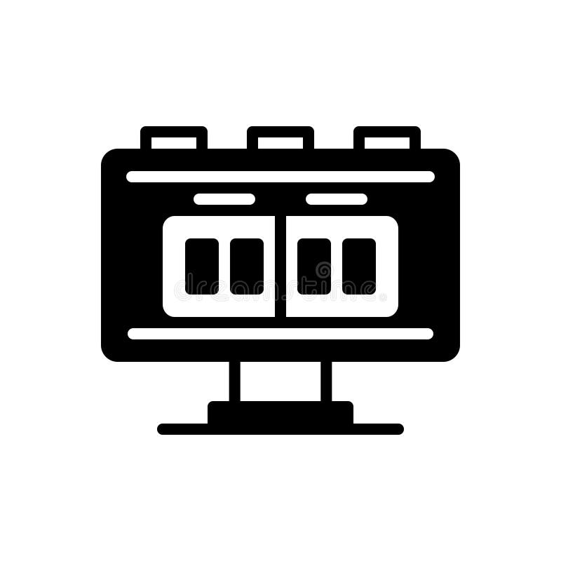 Black Solid Icon for Score, Outcome and Total Stock Vector ...