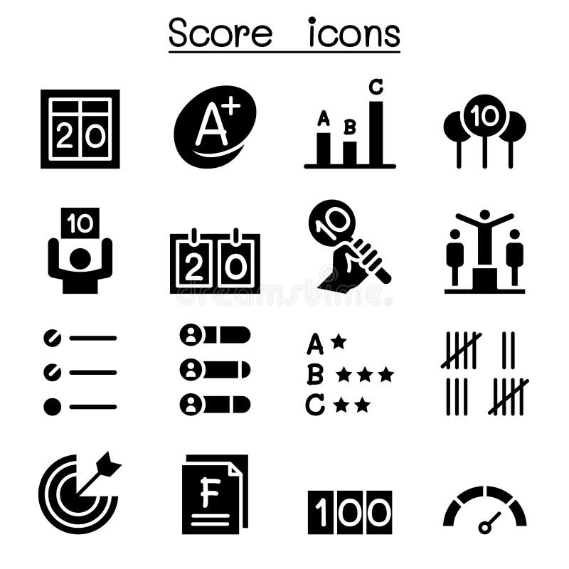 Score Icons Set Vector Illustration Graphic Design Stock Vector ...