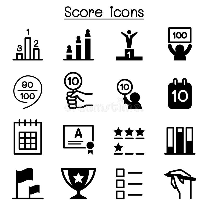 Score icons stock illustration. Illustration of gauge - 78425236