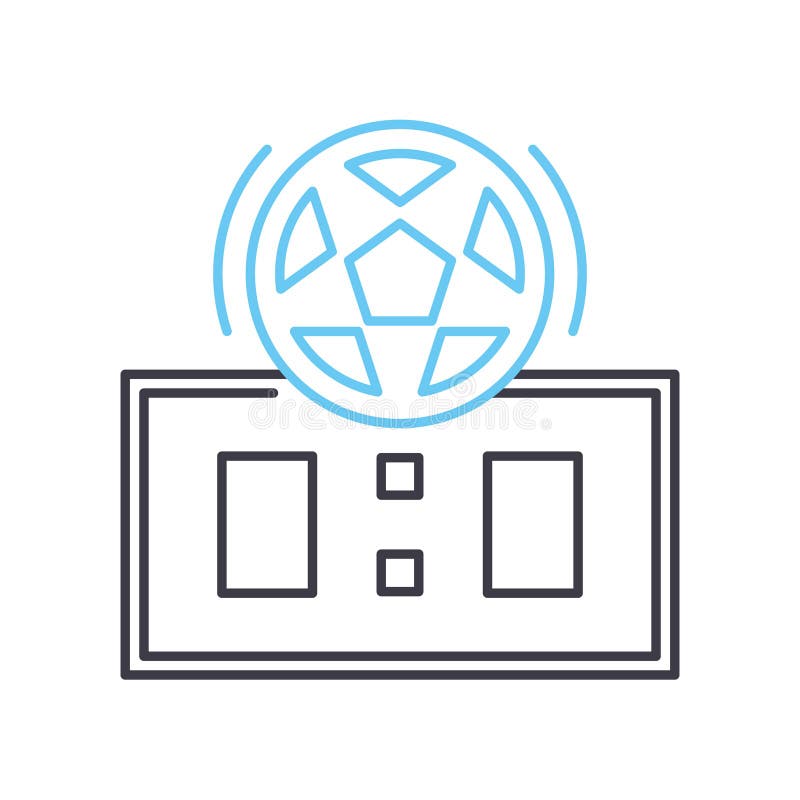 Score Line Icon, Outline Symbol, Vector Illustration, Concept Sign ...