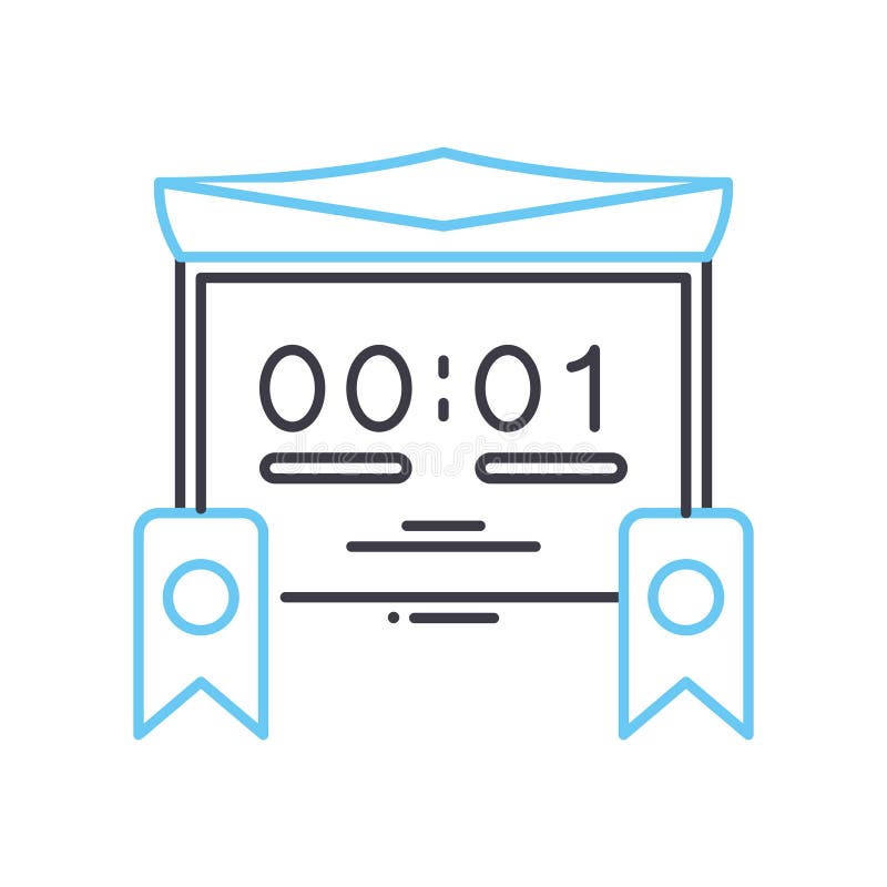 Score Line Icon, Outline Symbol, Vector Illustration, Concept Sign ...