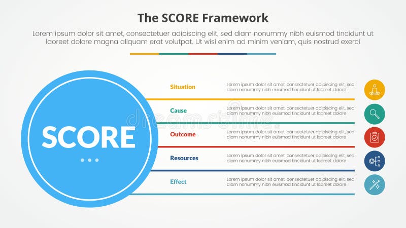 Score Model Infographic Concept for Slide Presentation with Big Circle ...