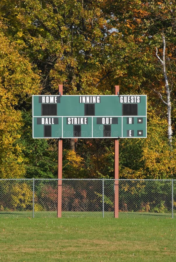 Vintage Baseball Scoreboard. Stock Image - Image of sports, teams: 28158657