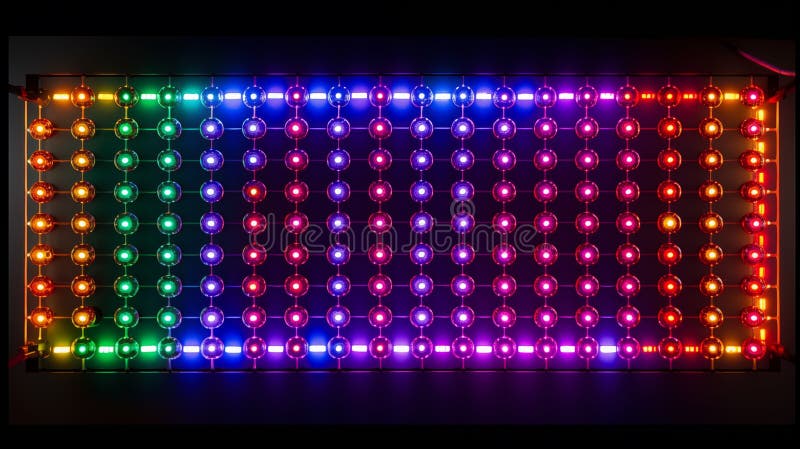 Colorful LEDs on Scoreboard Display Current Match Score.AI Generated ...