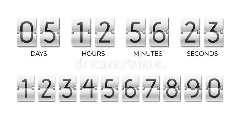Flip Countdown Timer Analog Black Digital Scoreboard With Days, Hours ... Flip Countdown Timer Analog Black Digital Scoreboard With Days, Hours ...